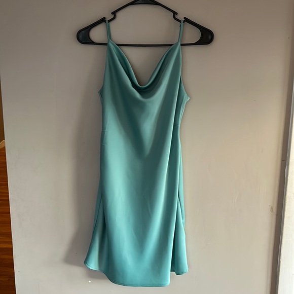 Urban Outfitters | Dresses | Teal Silk Slip Dress From Urban Outfitters ...